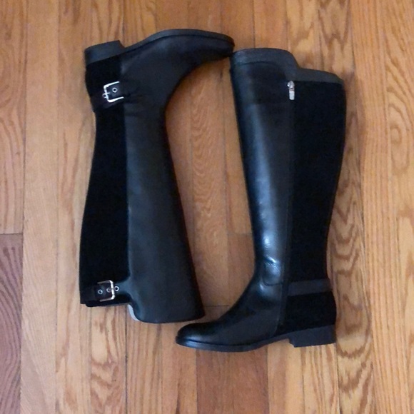 Marc Fisher | Shoes | Marc Fisher Black Leather Damsel Boots | Poshmark